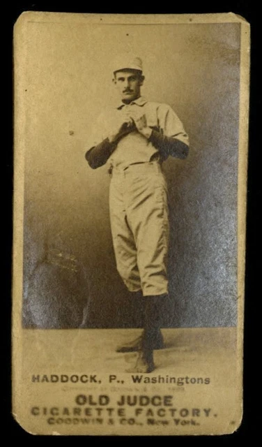 1887 N172 OLD Judge #206-1 "Gentleman" George Haddock pitch mains à la ...