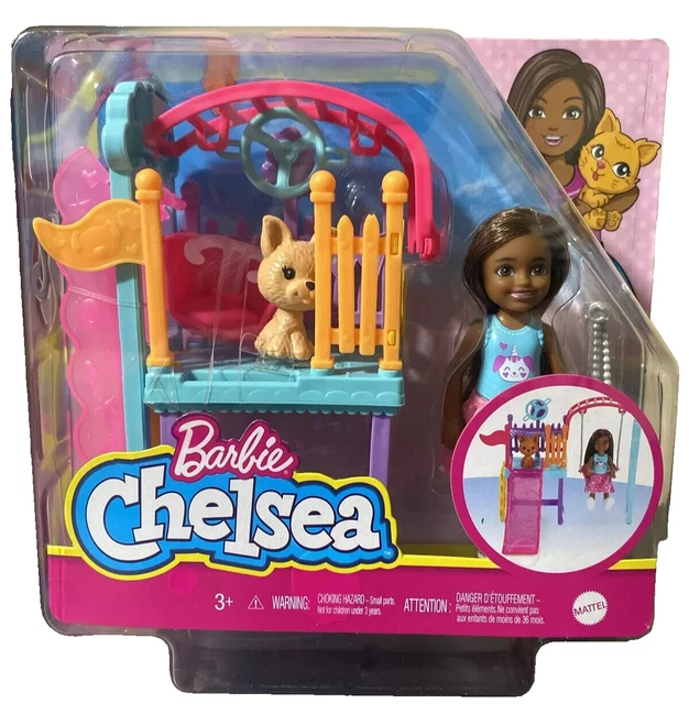 BARBIE CHELSEA SWING Set Playset with Chelsea Doll & Pet Puppy £13.52 ...