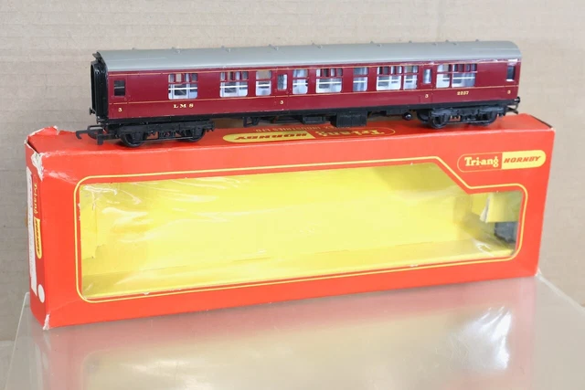 TRIANG HORNBY R422A Lms Marron Mk1 3ème Classe Corridor Coach 2257 ...