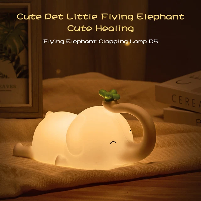 SILICONE ELEPHANT NIGHT Light Lighting Ornaments 1200mAh Desk Lamp for ...