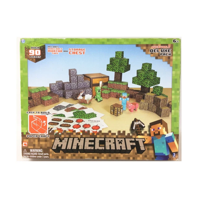 JAZWARES TERRAIN MINECRAFT Papercraft - Overworld Deluxe Pack VG £42.48 ...