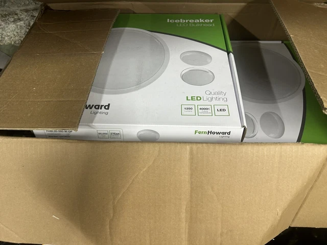 FERN HOWARD ICEBREAKER White, 13W Flush IP44 LED round Bulkhead 325mm ...