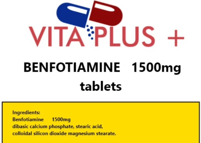BENFOTIAMINE TABLETS 1500MG 120’s Nerve Damage £12.99 - PicClick UK