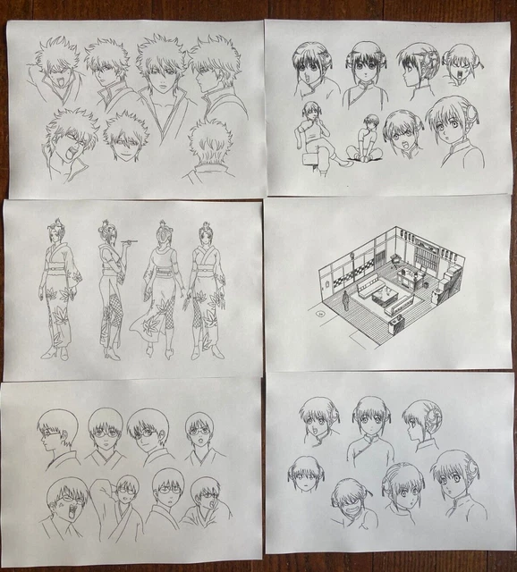 ANIME NOT CEL Gintama Layout Settei Sheets - A4 Format Setting Material ...