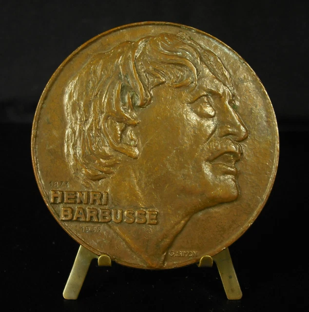 MÉDAILLE À L'ÉCRIVAIN et poète Henri Barbusse Goncourt 1916 sc Simon 1973 Medal EUR 75,00 ...