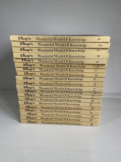 1970S DISNEYS Wonderful World Of Knowledge Book Bundle Volumes 1 - 20 ...