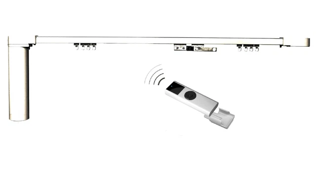 SMART REMOTE MOTORIZED Belt Drive Electric Darpery Curtain Rail Track ...