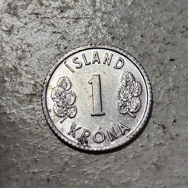 ICELAND 🇮🇸 ONE (1) Króna Coin 1976 $2.98 - PicClick CA