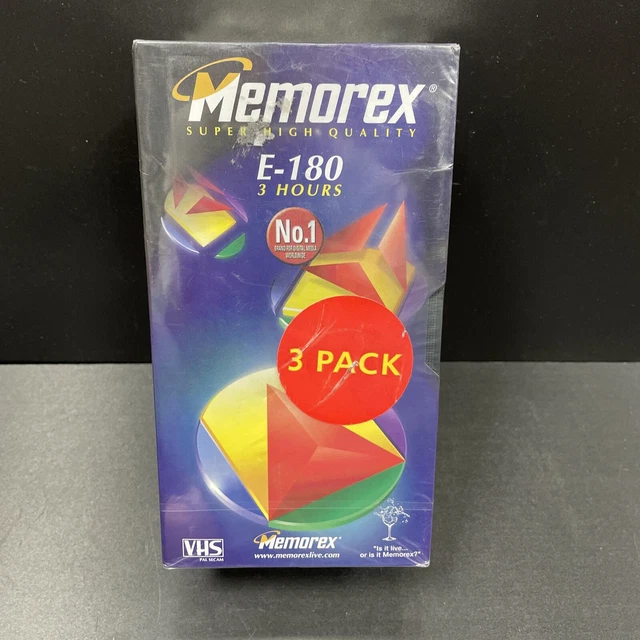 CASSETTE VHS NUOVE Sigillate 3X Memorex E -180 3 Ore Shq Bianche Sigillate EUR 13,97 - PicClick IT