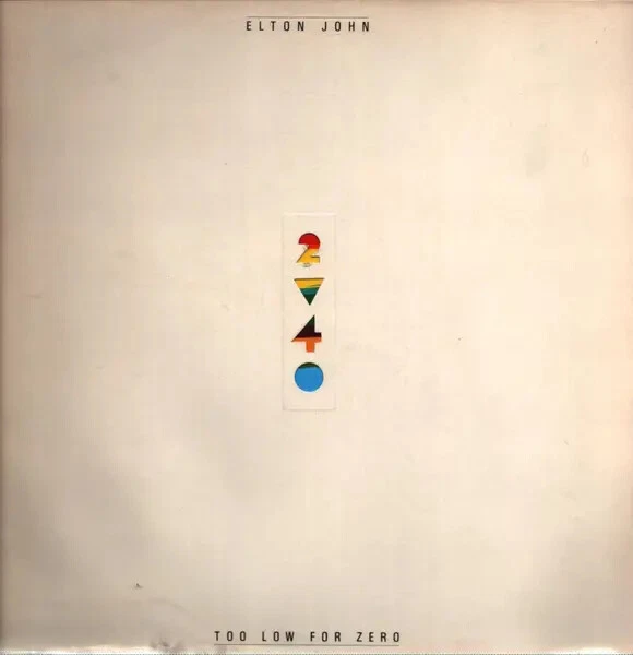 LP ELTON JOHN Too Low For Zero DIE-CUT, EMBOSSED The Rocket Record ...