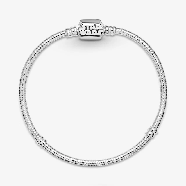BRACCIALE CON FIBBIA catena serpente Pandora Moments Star Wars taglia ...