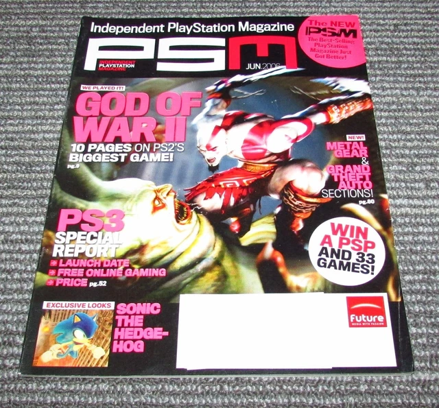PSM PLAYSTATION MAGAZINE June 2006 Issue 111 (God Of War II Cover) £5. ...