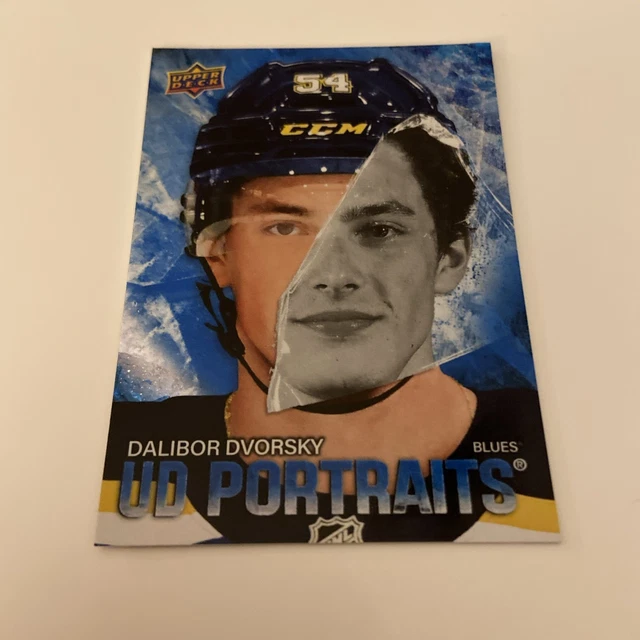 NHL CARD-DALIBOR DVORSKY-SPECKLE UD Portraits-UD1 2025-26-Blues £0.88 ...