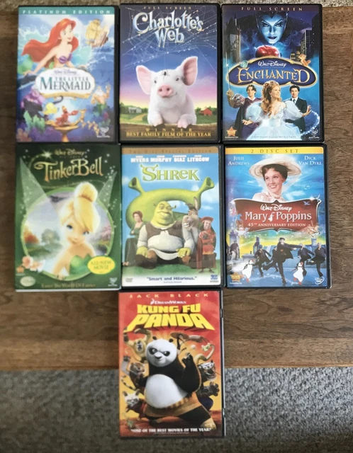 LARGE LOT OF (7) Disney/Dreamworks/Paramount DVDs Animated Family Kids ...