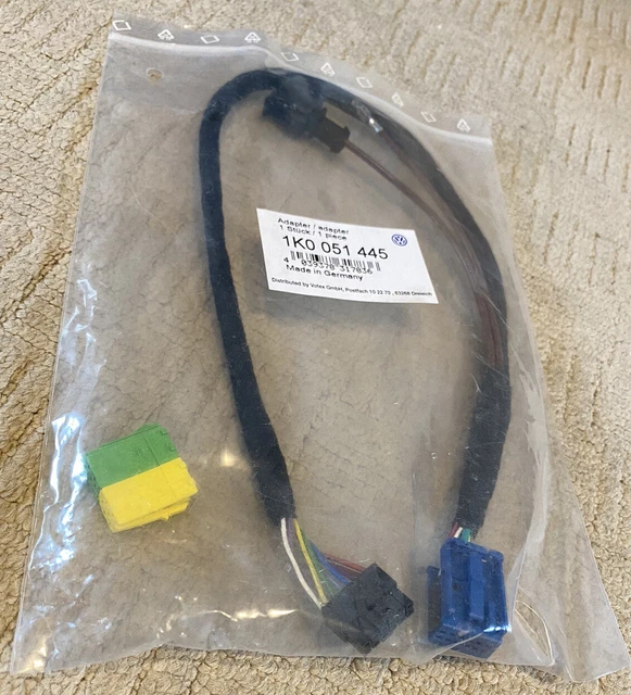 GENUINE ORIGINAL VW Volkswagen Ipod Radio Adapter Cable Loom 1K0051445 ...