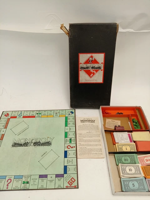 RARE VINTAGE 1940S Waddingtons Monopoly Board Game Collectors ...