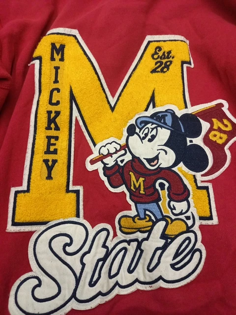 THE DISNEY STORE Embroidered Mickey Mouse UNIVERSITY Varsity Jacket ...