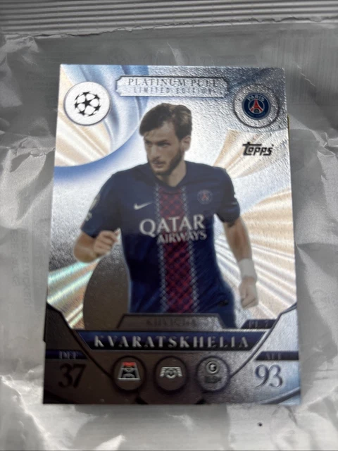 KHVICHA KVARATSKHELIA PLATINUM Pull Card # PL7 - Topps Match Attax 2025 ...