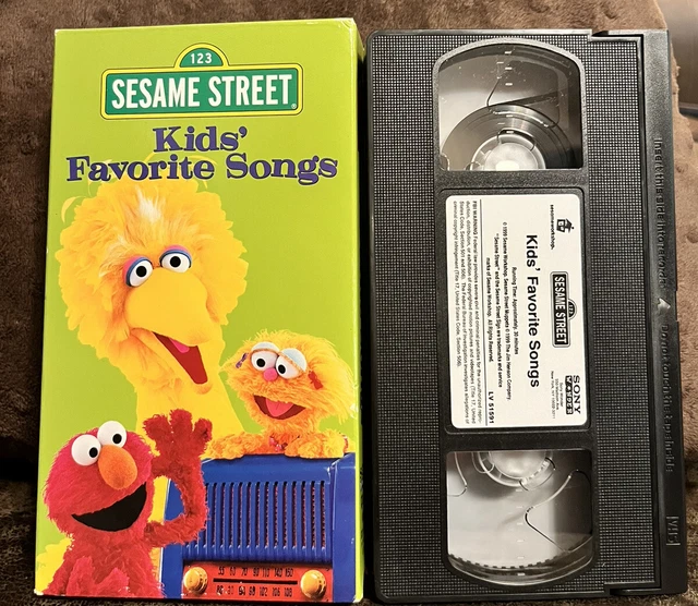 SESAME STREET KIDS’ Favorite Songs VHS Home Video VCR Tape RARE Elmo ...