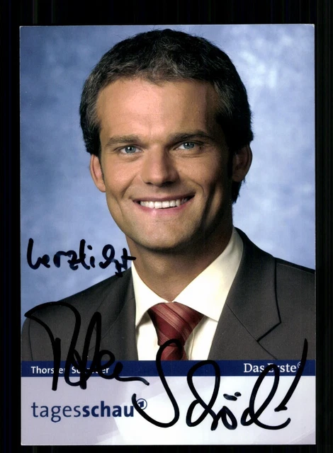 THORSTEN SCHRÖDER ARD Tagesschau Autogrammkarte Original Signiert # BC ...