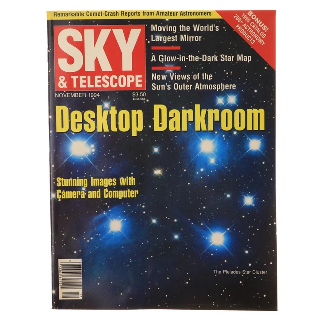 SKY AND TELESCOPE Magazine November 1994 The Pleiades Star Cluster £10. ...