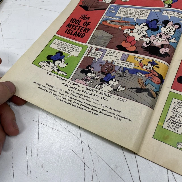ORIGINAL RETRO COMIC Book Cartoon Kid Walt Disney M247 Mickey Mouse ...