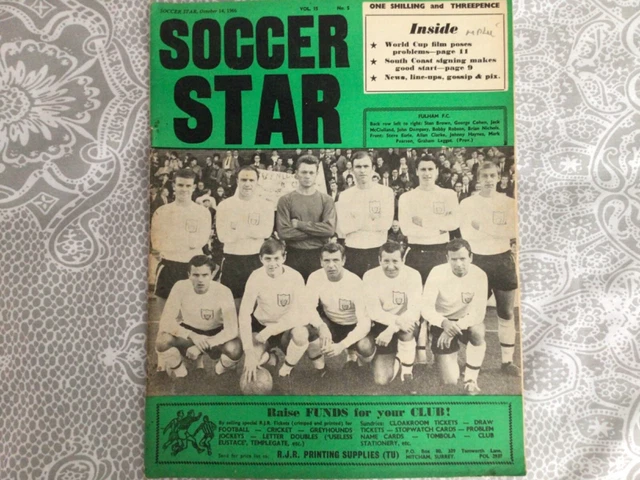 A SOCCER STAR magazine 14/10/1966 ( with a photo of fulham f.c on front ...