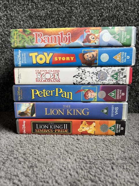 DISNEY VHS BUNDLE Toy Story 101 Dalmatians Peter Pan Lion King Bambi ...