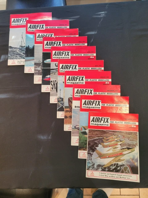 VINTAGE AIRFIX MAGAZINE 1967 10 issues (missing Feb and Oct issues) £14 ...