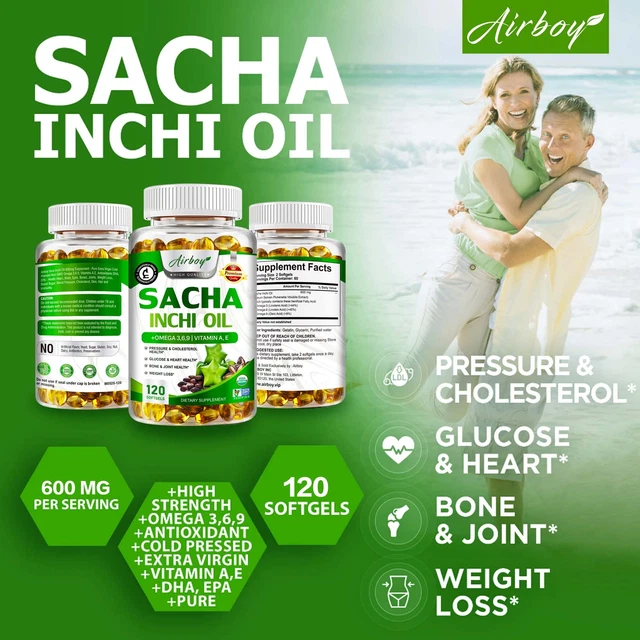 SACHA INCHI OIL Capsules -Heart Health, Boost Immune System, Dietary ...