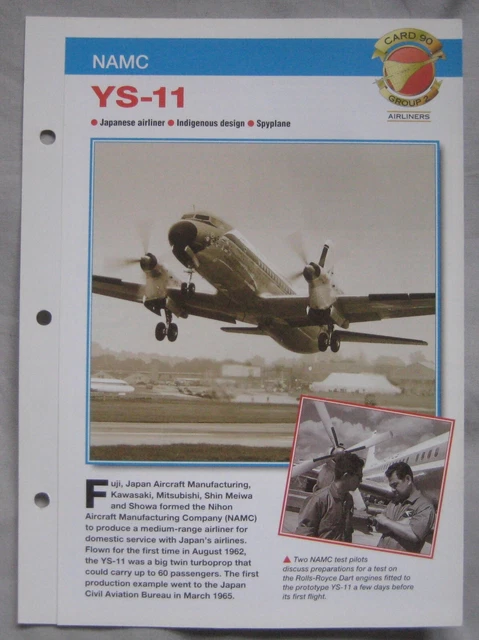 AIRCRAFT OF THE World Card 90 , Group 2 - NAMC YS-11 £1.99 - PicClick UK