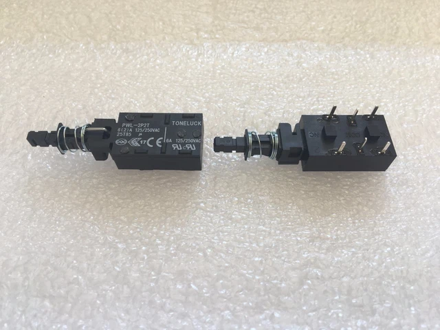 PWL-2P2T POWER SWITCH Button 6PIN 6A 250Vac/Interruptor Pulsador TONELUCK EUR 2,20 - PicClick ES