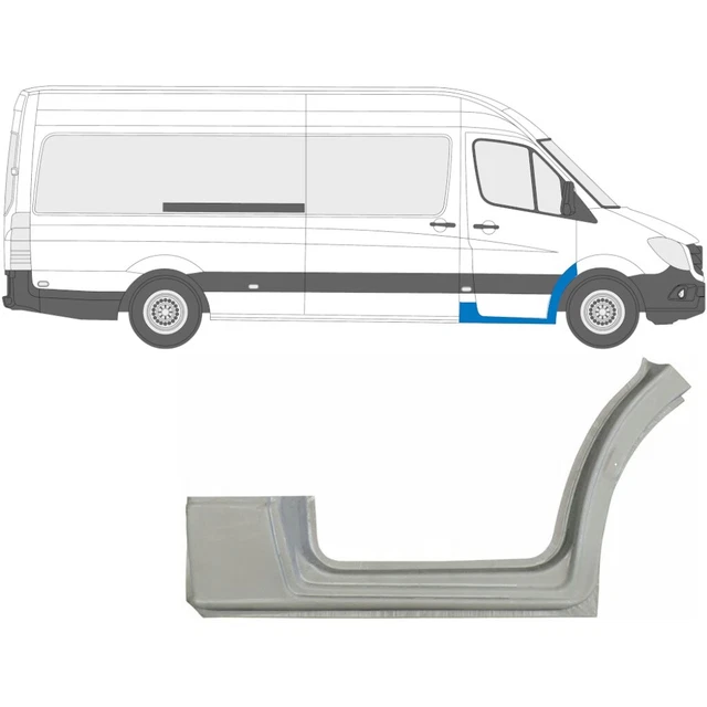 FOR MERCEDES SPRINTER Crafter 06 sill repair plate 1/3 fenders right £ ...