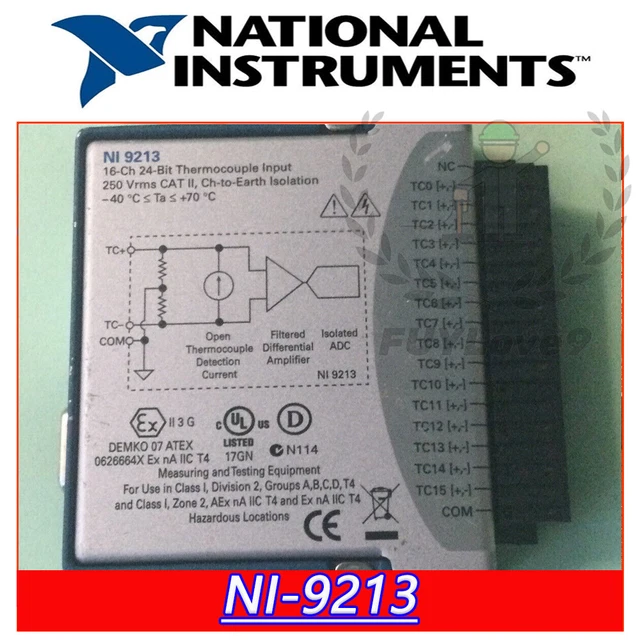 USED NATIONAL INSTRUMENTS NI-9213 16-ch 24-Bit Thermocouple Input ...