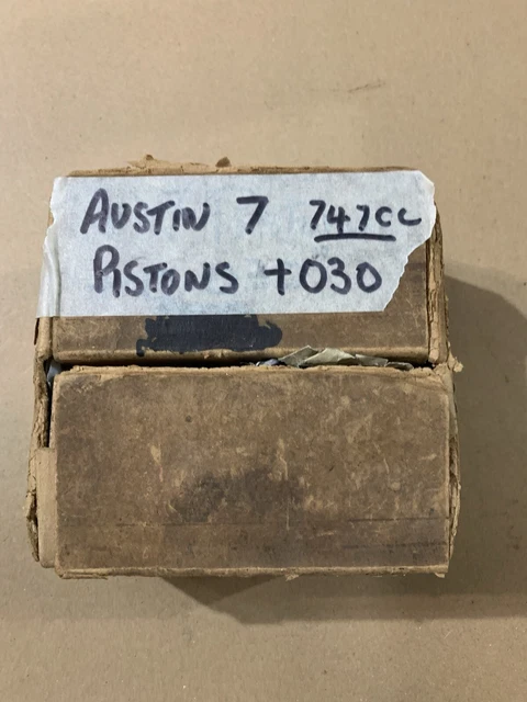 AUSTIN 7 747CC British Made New Old Stock Piston Set +030 £134.88 ...