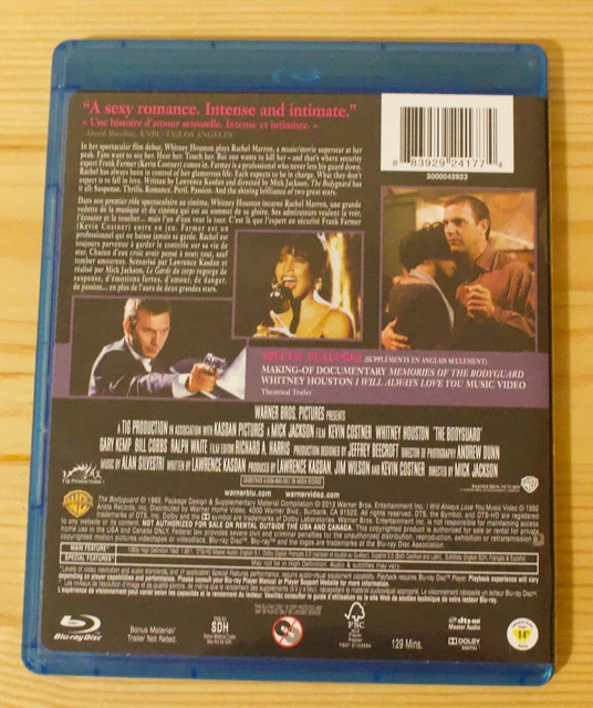 THE BODYGUARD BLU-RAY Kevin Costner Whitney Houston $12.99 - PicClick CA