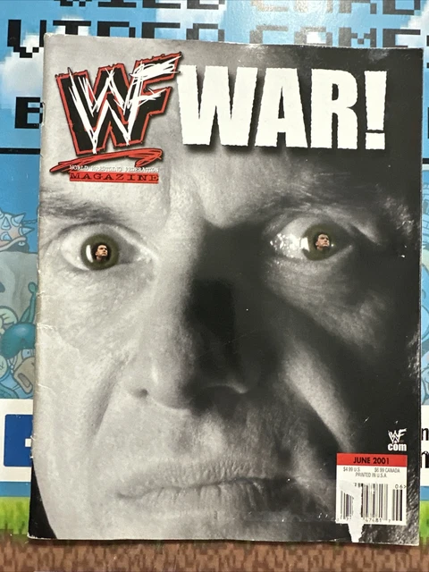 WWF MAGAZINE WAR! June 2001 Vince McMahon **HAS POSTER ** $14.00 ...