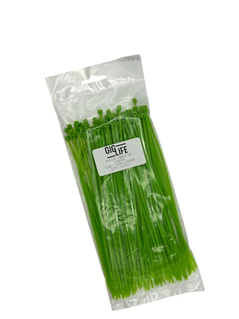 CABLE TIES - Green - 2.5mm x 200mm Long - Pack of 100 $4.55 - PicClick AU