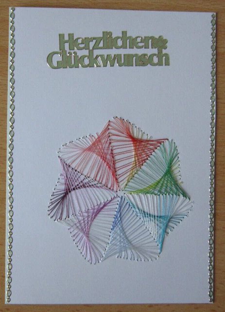 FADENGRAFIK. GLÜCKWUNSCH GLÜCKWUNSCH-KARTE doppel Karte EUR 1,35 ...