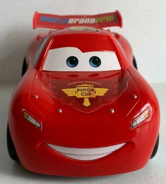DISNEY PIXAR CARS Movie Rev Ups Lightning McQueen Race Car Pull Spoiler ...