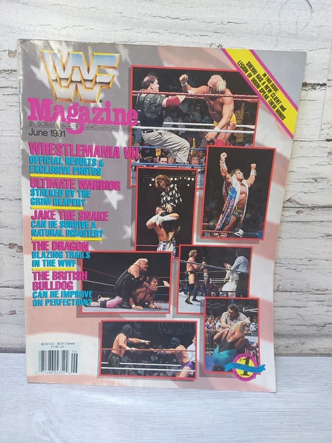 WWF WRESTLING OFFICIAL magazine June 1991 Wrestlemania VII Hulk Hogan ...