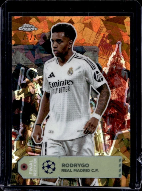 2024-25 TOPPS CHROME Sapphire UEFA Rodrygo Final Destination Orange #25 ...