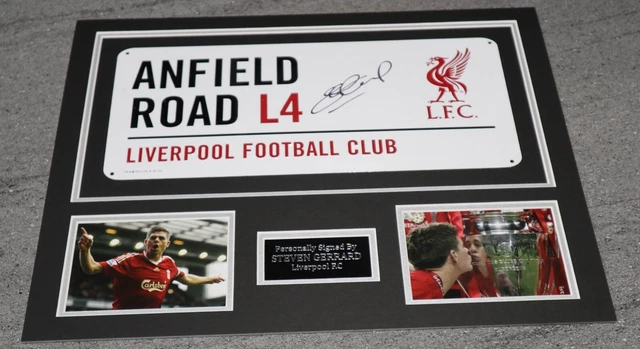 STEVEN GERRARD HAND Signed Liverpool Anfield Display 50x40cm Authentic ...