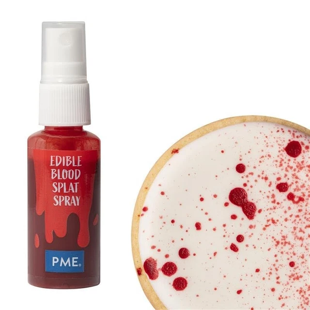 PME EDIBLE BLOOD Splat Spray for Halloween Cake Decorating 30ml £7.55 ...