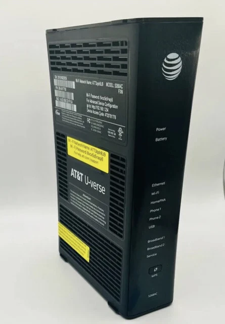 AT&T U-VERSE PACE 5268AC FXN Gateway Internet Wireless Modem Router No ...