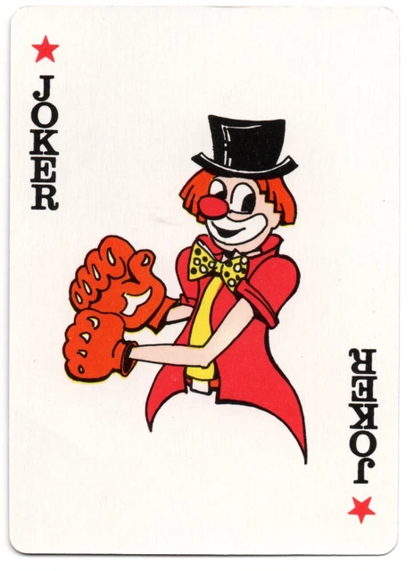 BOXING CLOWN VINTAGE swap card joker playing card 1 joker only EUR 1,21 ...