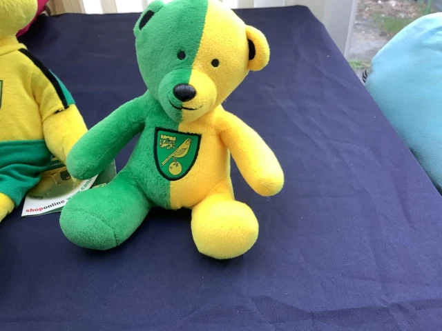 NORWICH CITY FC Contrast Bear no Tags and Colemans Mascot with Tags. £ ...