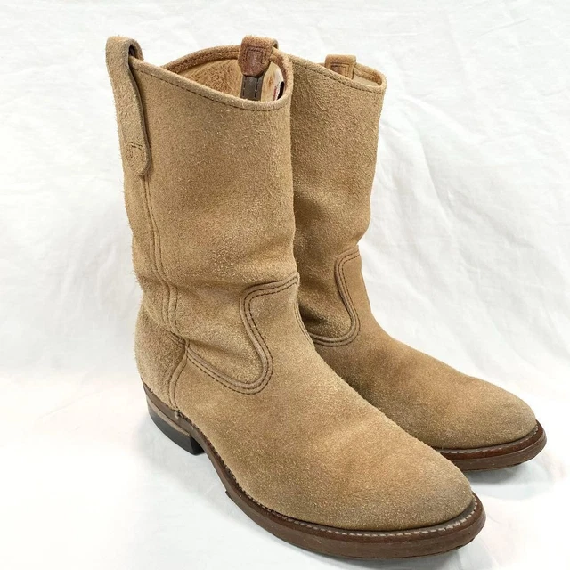 RED WING BOOTS 1188 Pecos Boots US:8E Suede/Leather Beige 046724d £199. ...