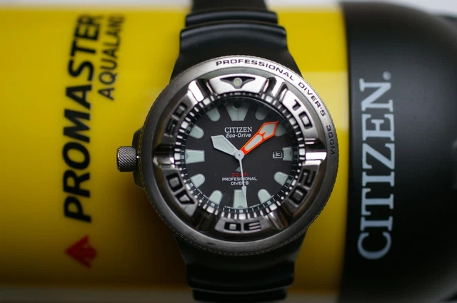 CITIZEN PROMASTER AQUALAND 300m Professional Diver Eco Drive BJ8050-08E ...