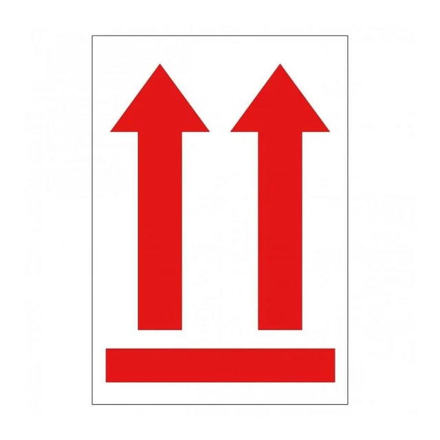 ROULEAU D'ÉTIQUETTES APLI Flèches Vertical Blanc Rouge Carton 90 x 130 ...